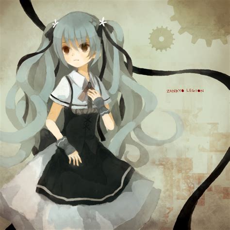 Safebooru 1girl Black Eyes Black Skirt Brown Background Character