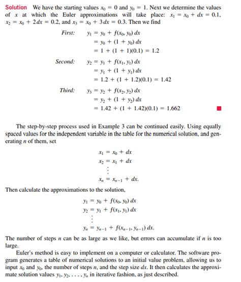 How To Implement Euler Method Rmathematica