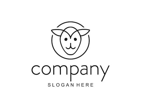 Premium Vector Minimalist Sheep Line Art Logo Design Template