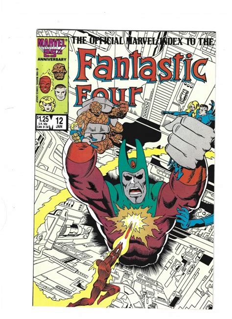 The Official Marvel Index To The Fantastic Four 12 1986 Comic