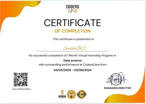 🎉 Excited To Share That Ive Successfully Completed My Online Internship At Coderscave Where I