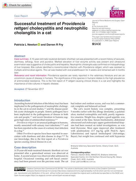Pdf Successful Treatment Of Providencia Rettgeri Cholecystitis And Neutrophilic Cholangitis In