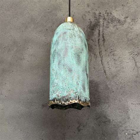 Gracie Oaks Oxidized Copper Pendant Light Long Hanging Lamp 10 Farmhouse Ceiling Light Fixture