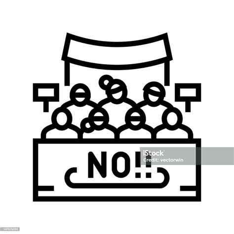 여성 행진 페미니즘 여성 라인 아이콘 벡터 일러스트레이션 낮에 대한 스톡 벡터 아트 및 기타 이미지 낮 동기 부여 벡터