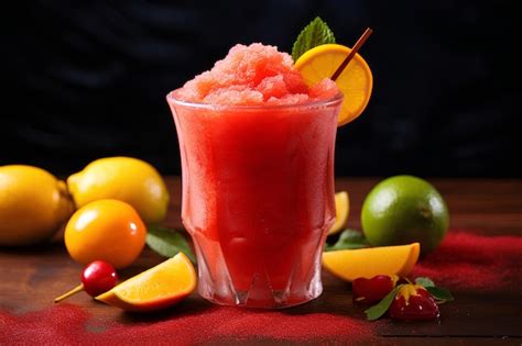 Mangonada Frozen Cocktail Made With Mango Sherbet Chamoy Premium Ai