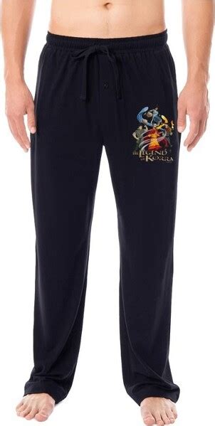 Intimo The Legend Of Korra Mens Tv Show Series Characters Sleep Pajama Pants Xxxl Black