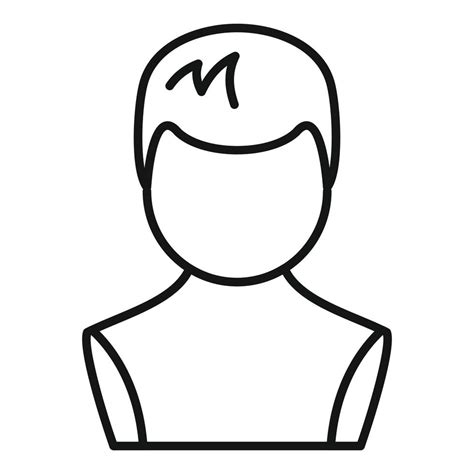 Man Wig Icon Outline Vector Style Hair 14861680 Vector Art At Vecteezy