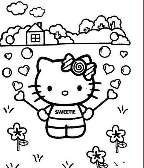 简单的kt猫简笔画可爱又好看（热门13张） 简笔画图片大全