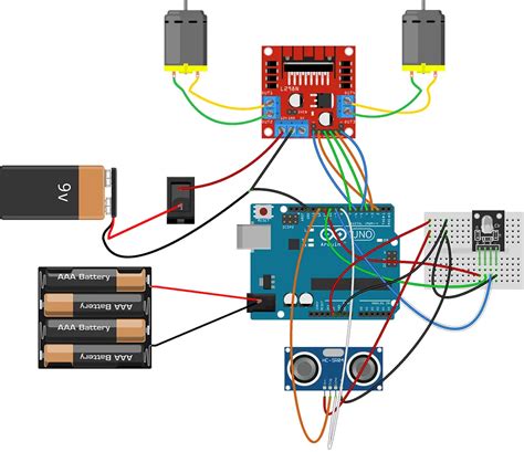 Robot Arduino esquiva obstáculos con un sensor de distancia