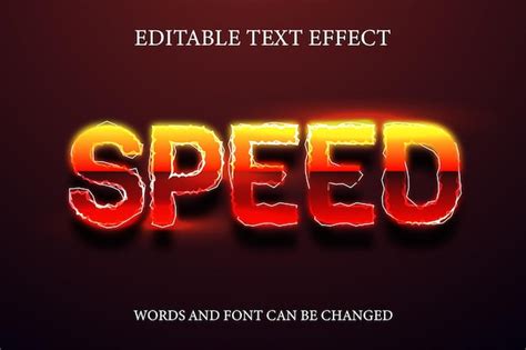 Текстовый эффект в стиле градиента скорости 3d Премиум векторы
