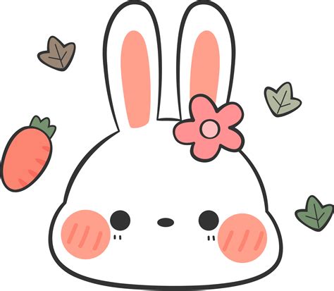 Cute Rabbit Head Cartoon Element 10792482 Png