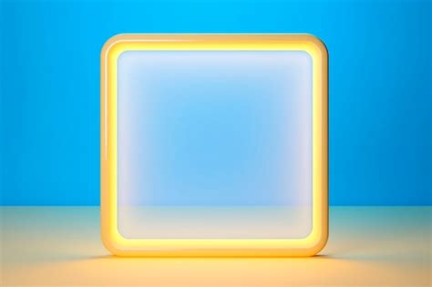 Rendu 3d De La Forme Carrée Jaune Photo Gratuite