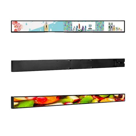 Zkong Lcd Strip Screens Digital Signage For Supermarkets