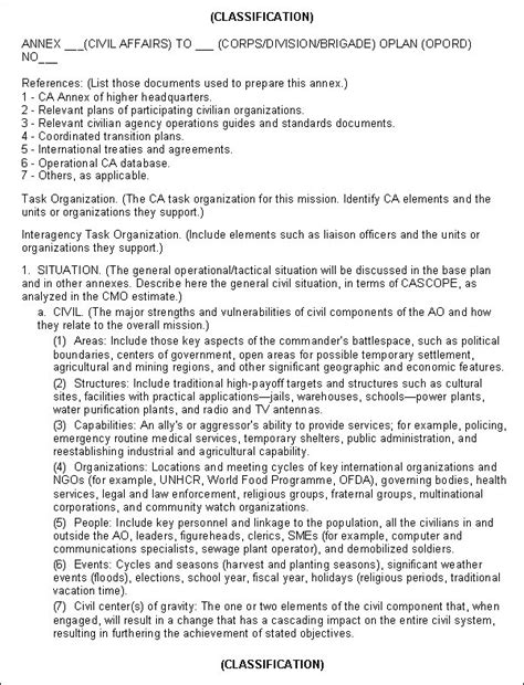Fm 3 05 401 Appendix C Products Of Ca Cmo Planning And Operations