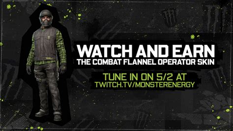 How To Unlock Monster Energy Combat Flannel Operator Skin In Call Of