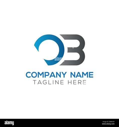 Initial Simple Letter Ob Logo Design Vector Template Abstract Minimal