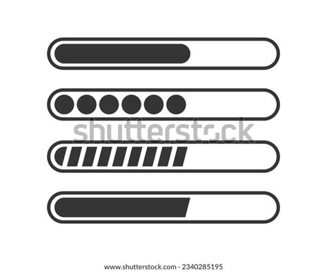 Loading Progress Bar Ui Element Set Stock Vector Royalty Free Shutterstock