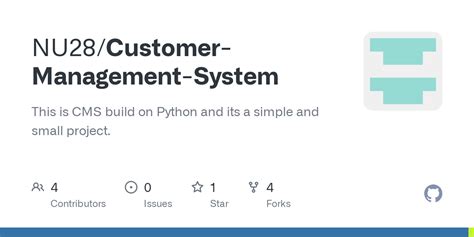 Github Nu28customer Management System This Is Cms Build On Python And Its A Simple And Small