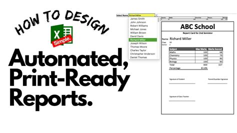 Report Card Excel Template