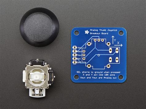Analog 2 Axis Thumb Joystick With Select Button Breakout Board Id