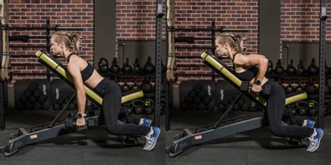 Тяга гантелей на наклонной скамье Гантели Упражнения Тело