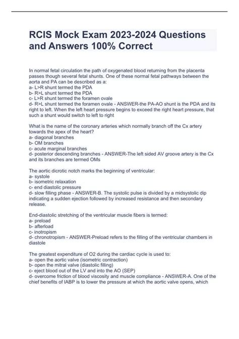 Rcis Mock Exam Questions And Answers 100 Correct Rcis Stuvia Uk