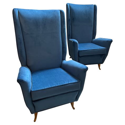 Gio Ponti For Isa High Back Armchair Italy 1950s For Sale At 1stdibs