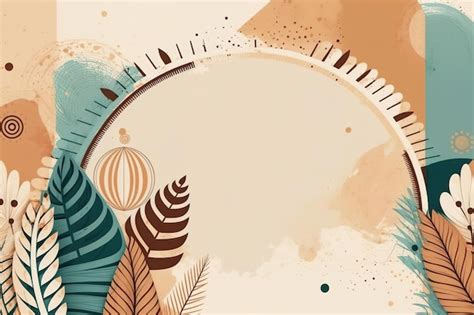 Fondo simple y minimalista inspirado en boho con tonos apagados y espacio de copia vacío Foto