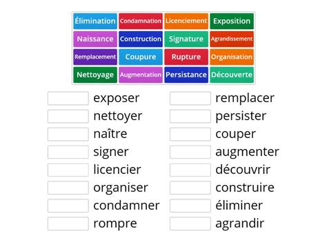 Nominalisation Match Up