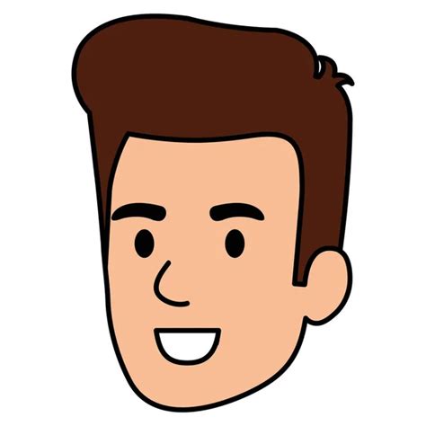 Young Man Head Avatar Character Stock Vector By ©yupiramos 266570022
