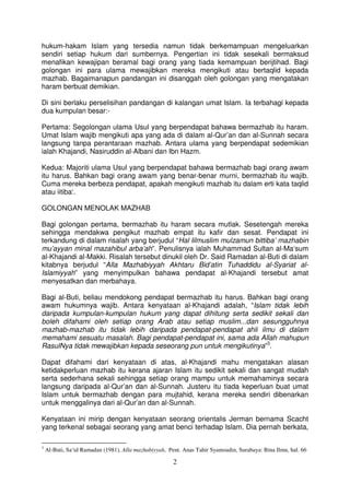 Bahaya Anti Mazhab PDF