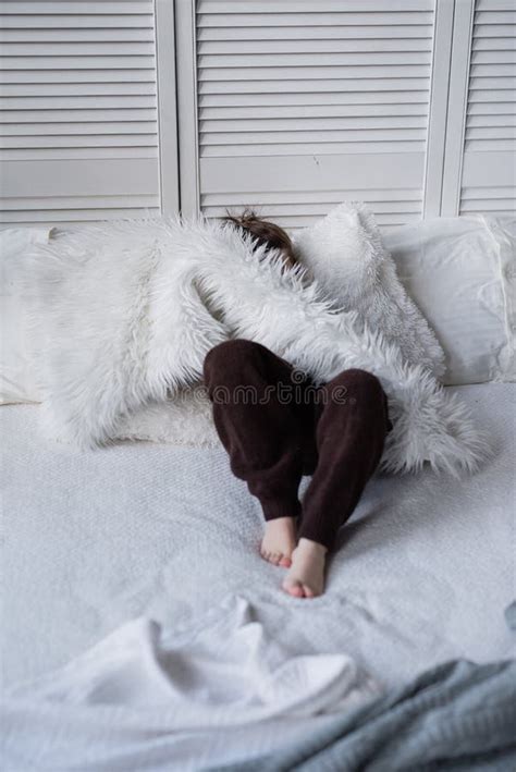Sleep In Bed Play On The Bed The Boy Is Resting During Self Isolation