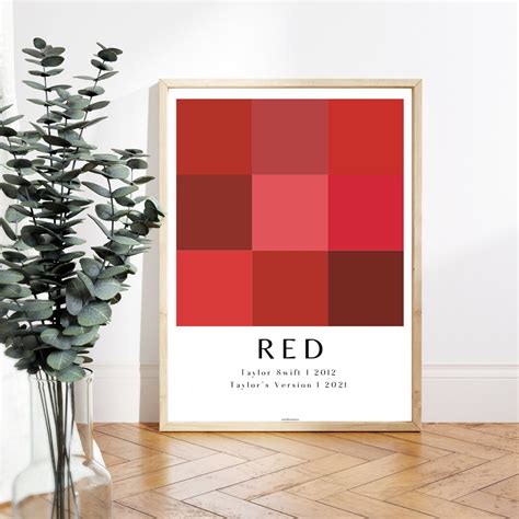 RED Taylor S Version Poster Taylor Swift Poster Red Etsy