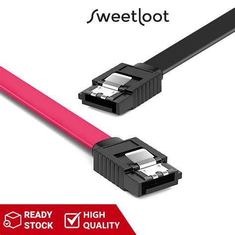 SATA 3 0 6GB S Data Cable Straight With Clip 50CM For Internal Hard Disk Drive HDD Solid State