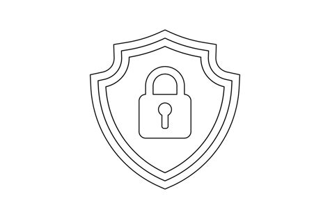 Editable Padlock Shield Security Icon Shield Security Padlock Icon Digital Protection Lock