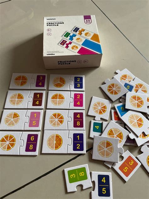 Fractions Puzzle Hobbies And Toys Toys And Games On Carousell