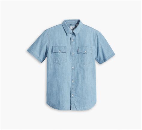 Short Sleeve Relaxed Fit Western Shirt Blue Levis® Gb