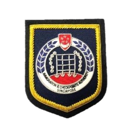 Hand Embroidered Sword Case Shield Badges For Spf Police 1463
