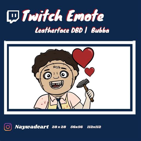 Twitch Emote Dbd Bubba Heart Love Dead By Daylight Discord Leatherface