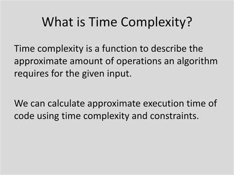 Time Complexity Pptx