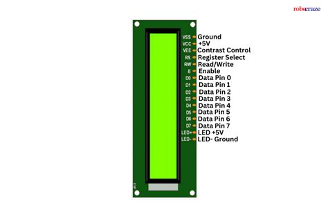 Lcd 16×2 Pin Configuration And Its Working Robocraze