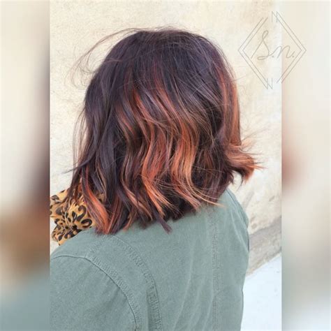 Pumpkin Spice Fall Balayage Hair Color Fall Balayage Hair Turquoise
