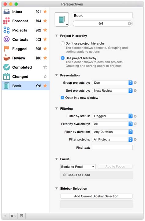 Omnifocus For Mac User Manual Perspectives