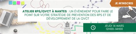 Atelier RPS QVCT à Nantes pour les DRH Dirigeants Préventeurs