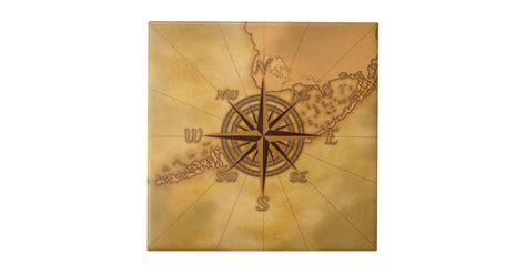 Antique Style Compass Rose Ceramic Tile Zazzle