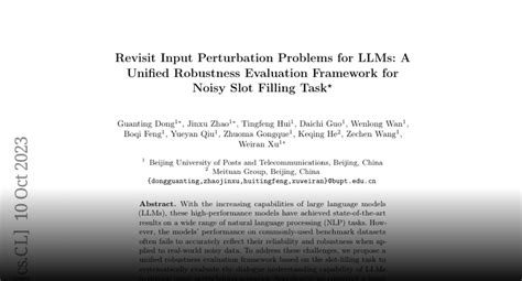 Paper Page Revisit Input Perturbation Problems For Llms A Unified Robustness Evaluation