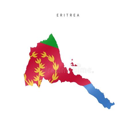 Waving Flag Map Of Eritrea Vector Illustration Stock Vector Illustration Of Patriotic