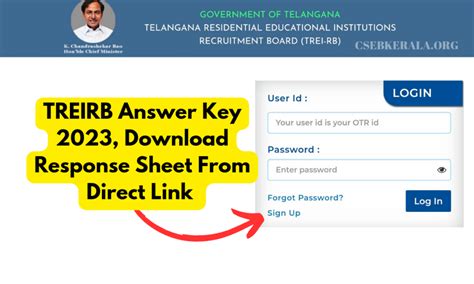 Treirb Answer Key 2023 Pdf Download Response Sheet Direct Link