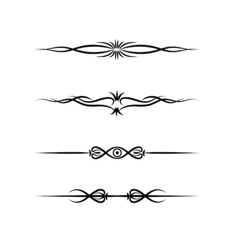Premium Vector A Set Of Four Different Designs With A Black Border