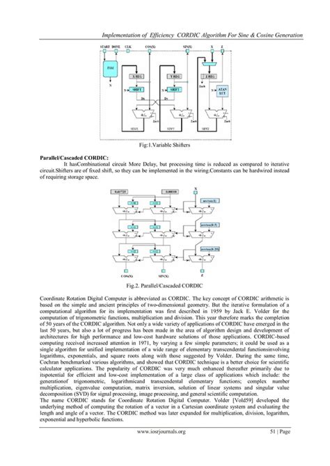 Implementation Of Efficiency Cordic Algorithmfor Sine And Cosine